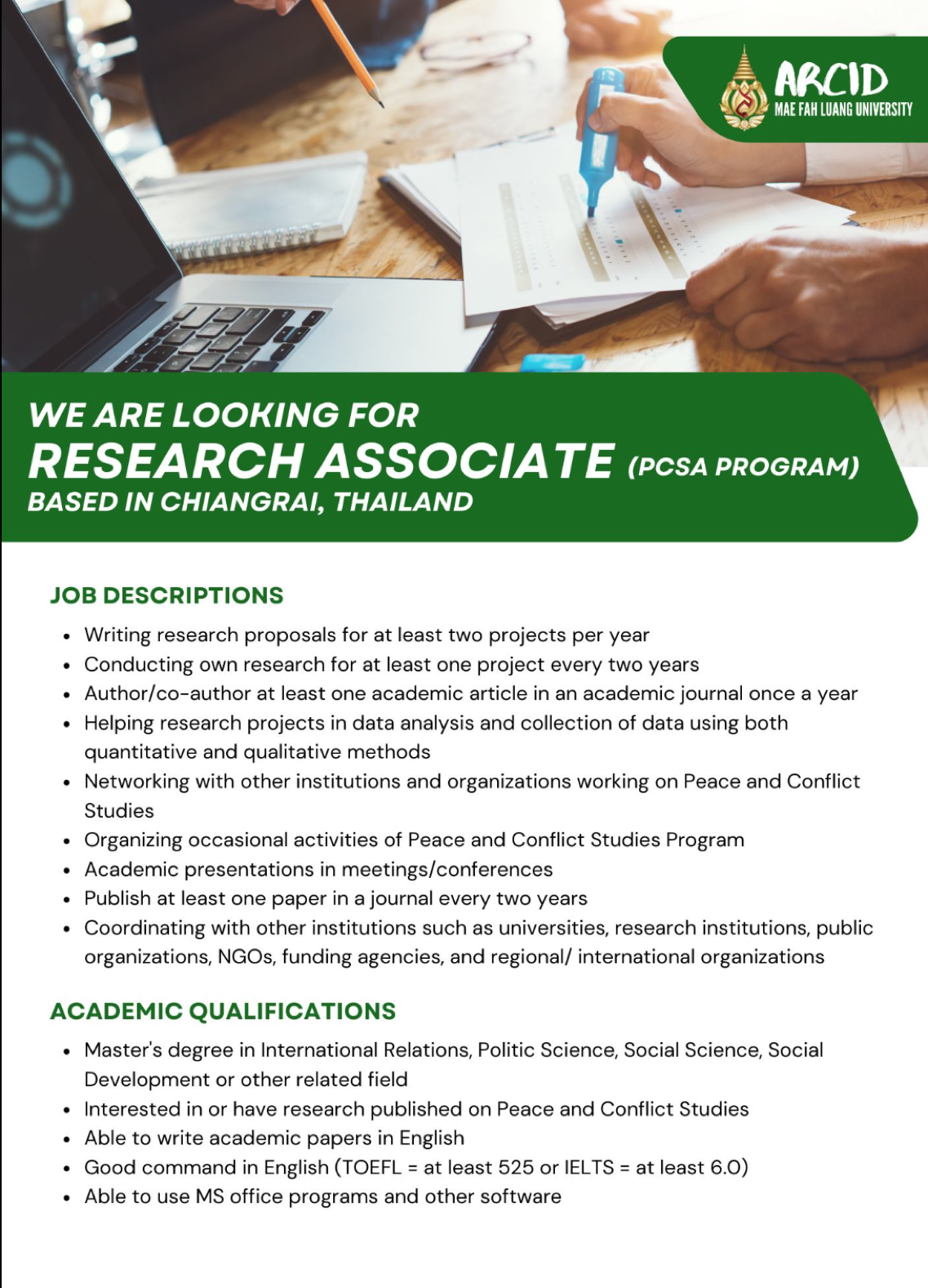 Vacancy Announcement - Gender Lab