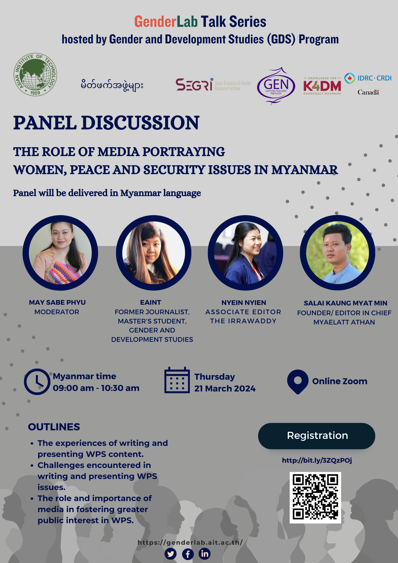 Talk series #3, Panel: "The Role of Media Portraying Women, Peace and Security Issues in Myanmar ...