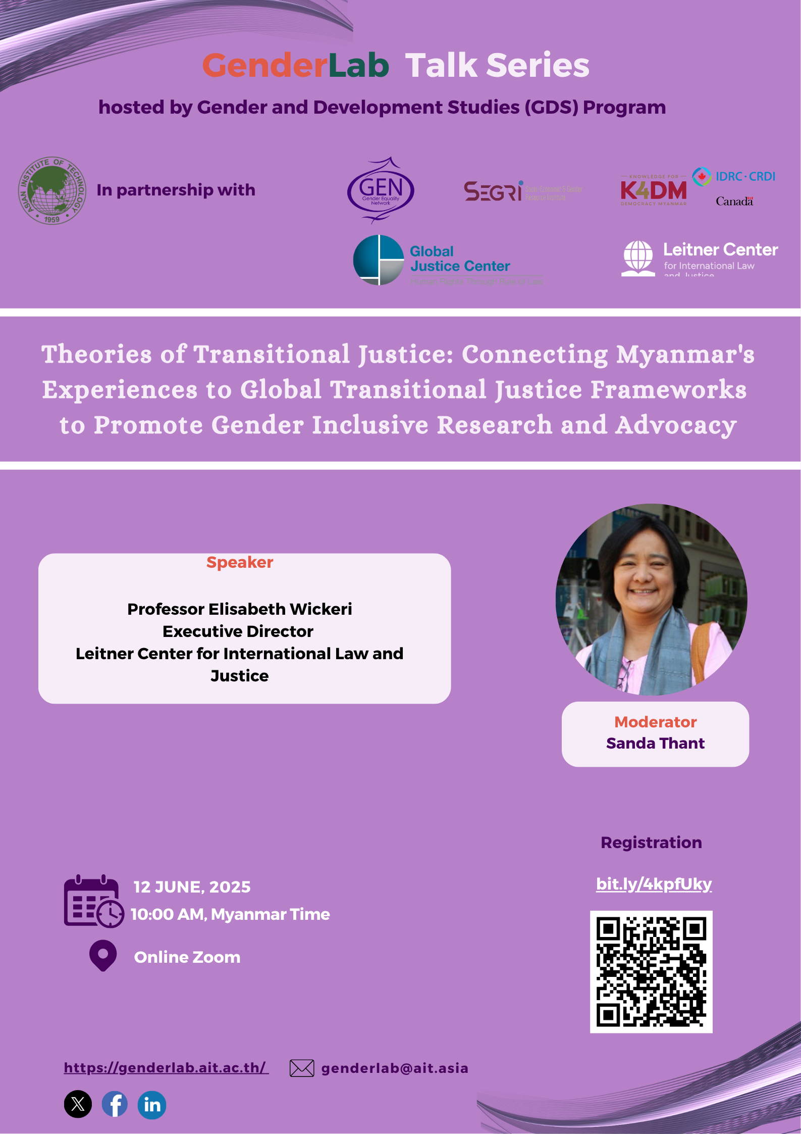 Gender and Transitional Justice Talk Series webinar will feature the topic: “Theories of ...